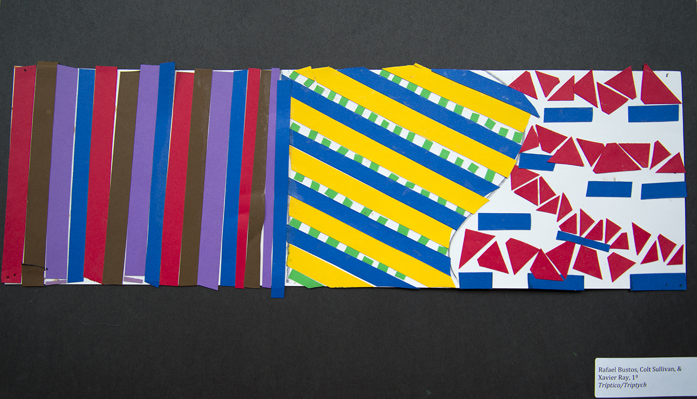 1st Grade – Pattern Collages – In the K-8 Art Studio with Anita Sagastegui