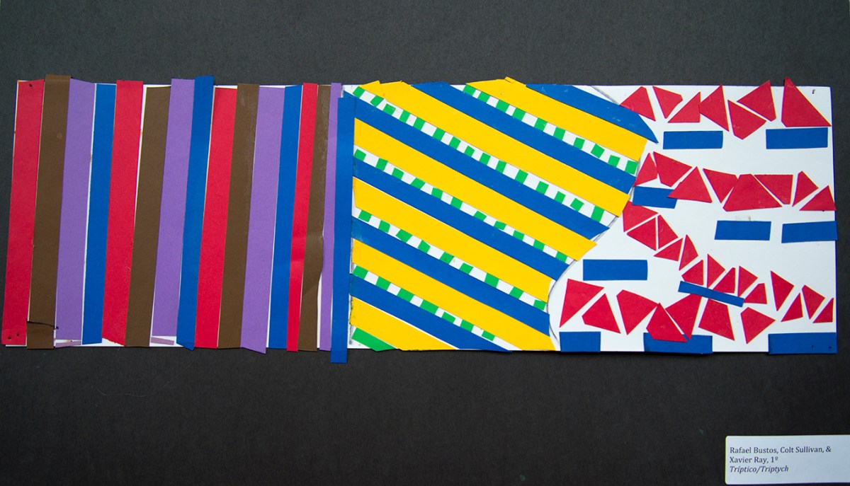 1st Grade – Pattern Collages – In the K-8 Art Studio with Anita Sagastegui