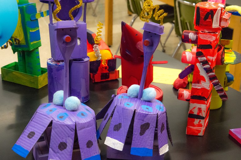 3rd Grade – Aliens! Found object sculptures – In the K-8 Art Studio ...