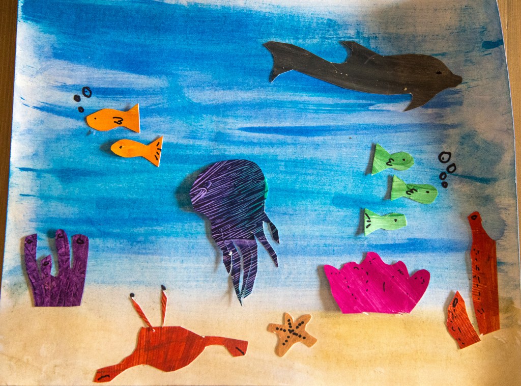 Kindergarten – Ecosystem collages inspired by Eric Carle – In the K-8 ...