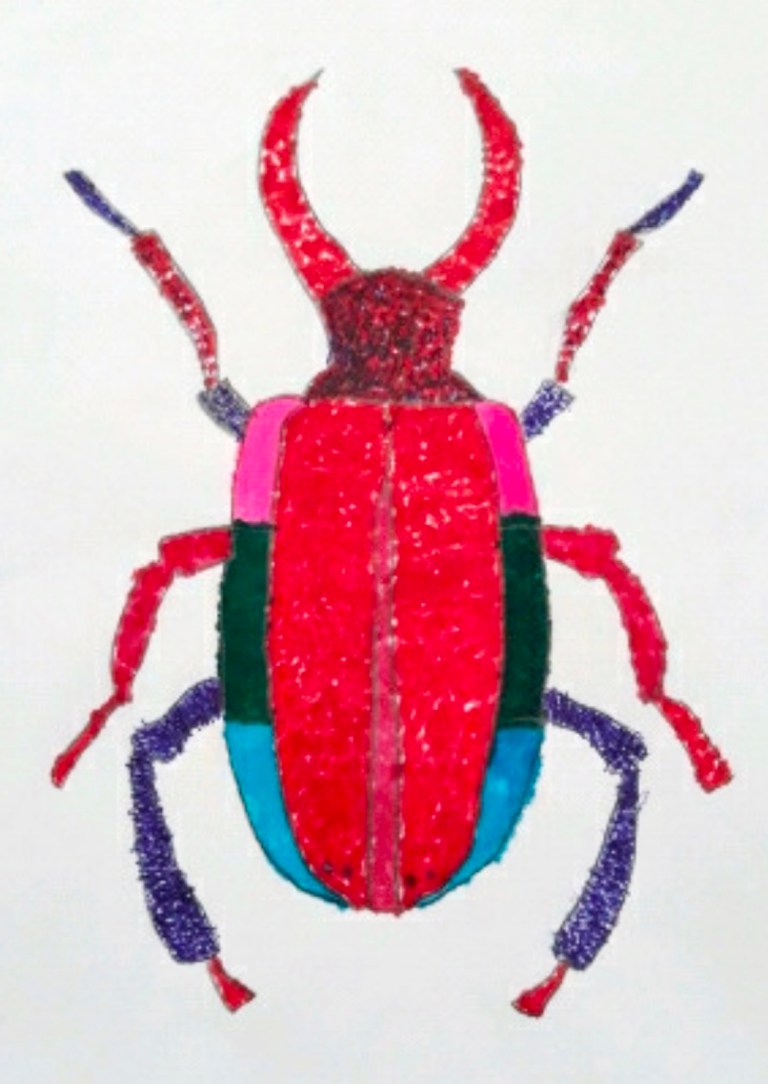 1st Grade – Pointillism and symmetry with insect designs – In the K-8 ...