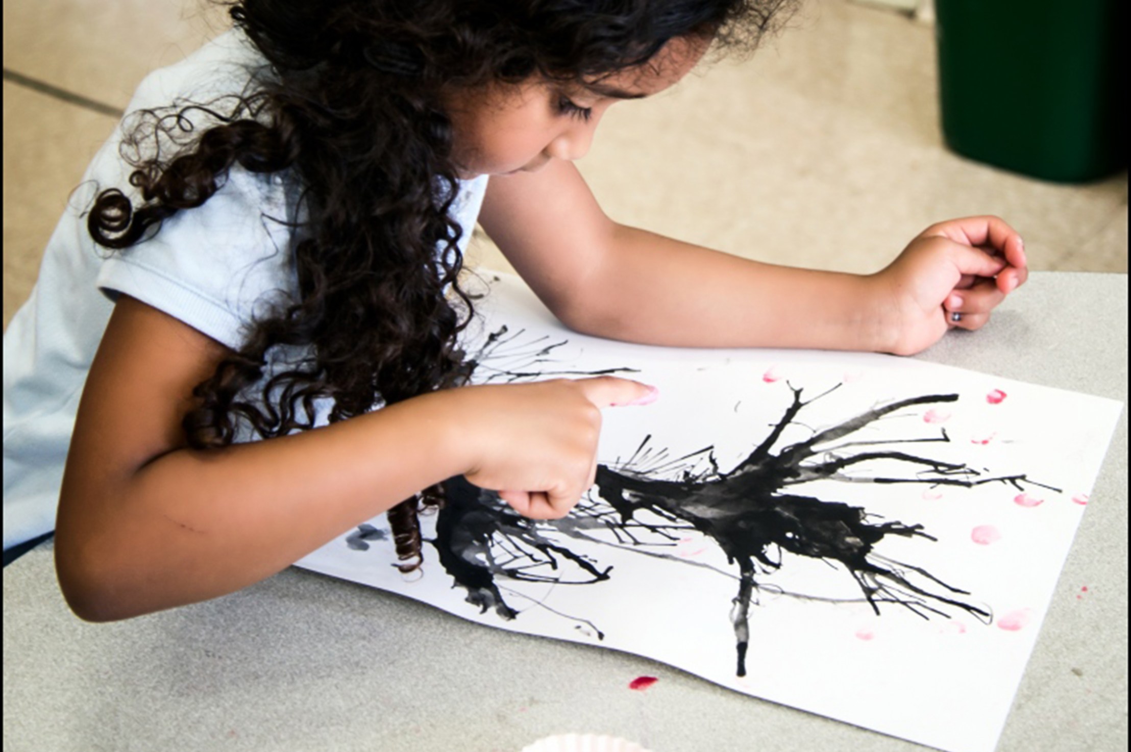 1st Grade – Sakura: Japanese Cherry Blossoms…through a straw! – In the ...