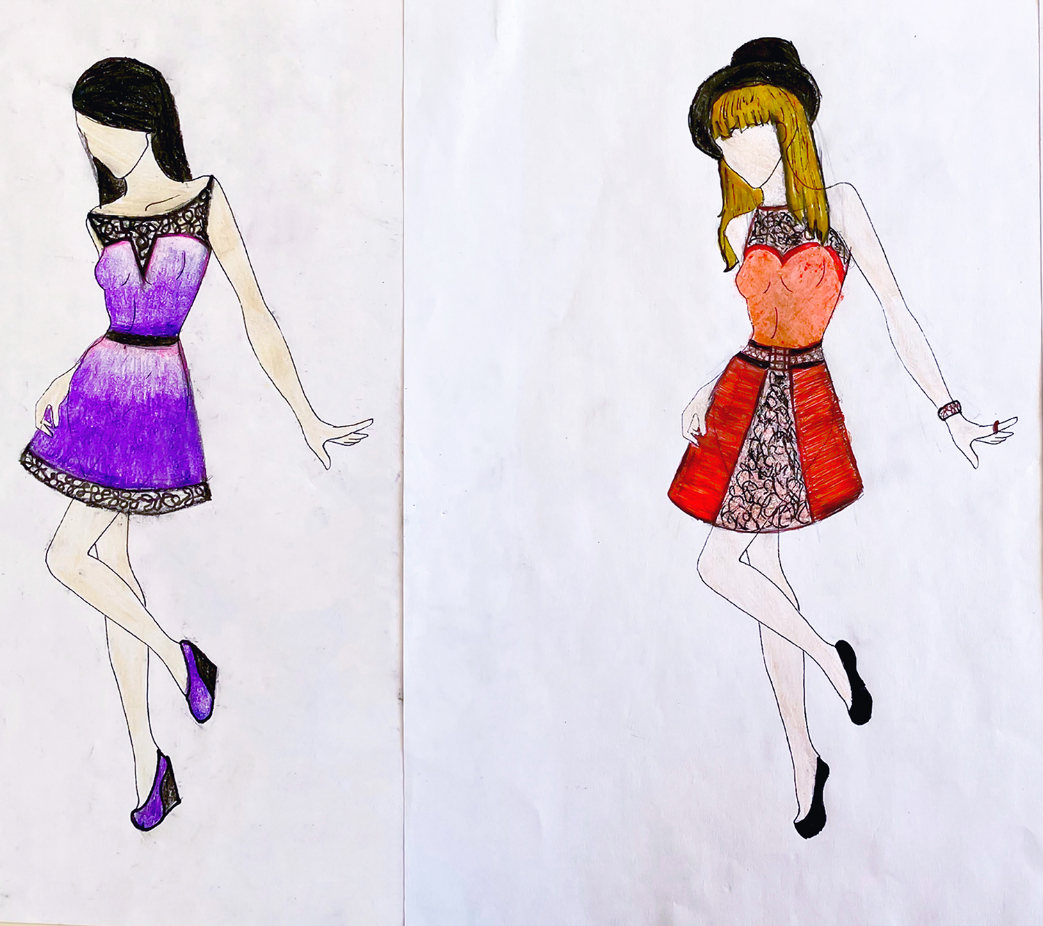7th Grade – Fashion Design – In the K-8 Art Studio with Anita Sagastegui