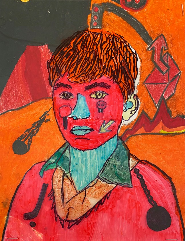 6th Grade – Self-Portrait inspired by the art of George Littlechild ...