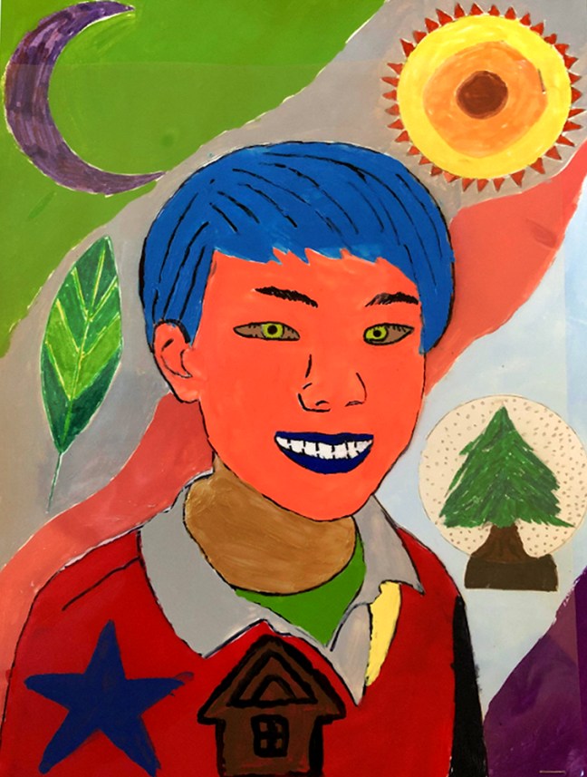 6th Grade – Self-Portrait inspired by the art of George Littlechild ...