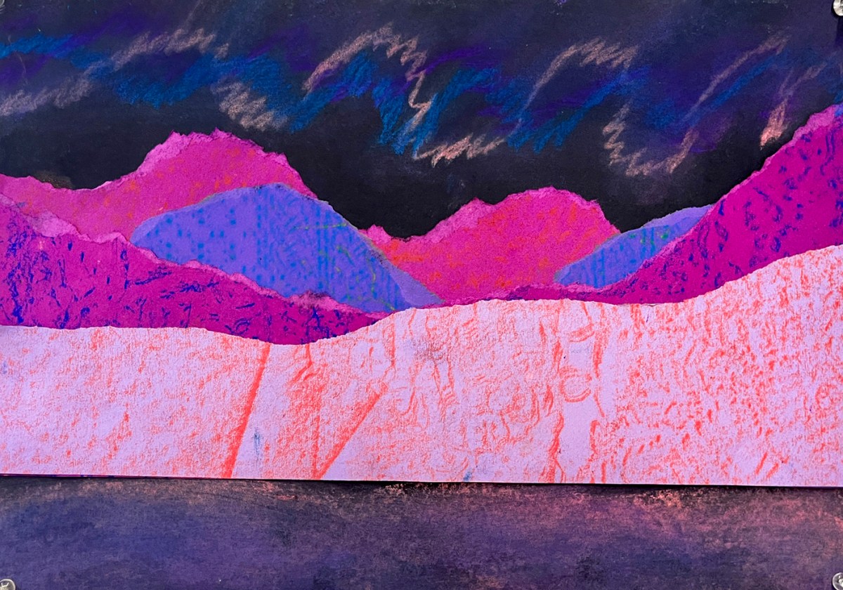 2nd Grade – Northern Lights Landscape emphasizing Texture – In the K-8 ...