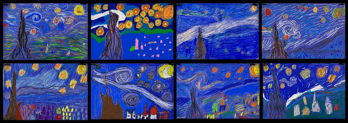1st Grade – Recreating Vincent van Gogh’s Starry Night – In the K-8 Art ...