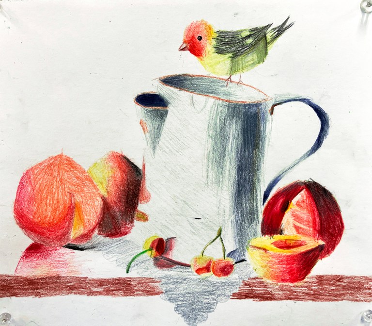 4th Grade – Still life with colored pencil techniques – In the K-8 Art ...