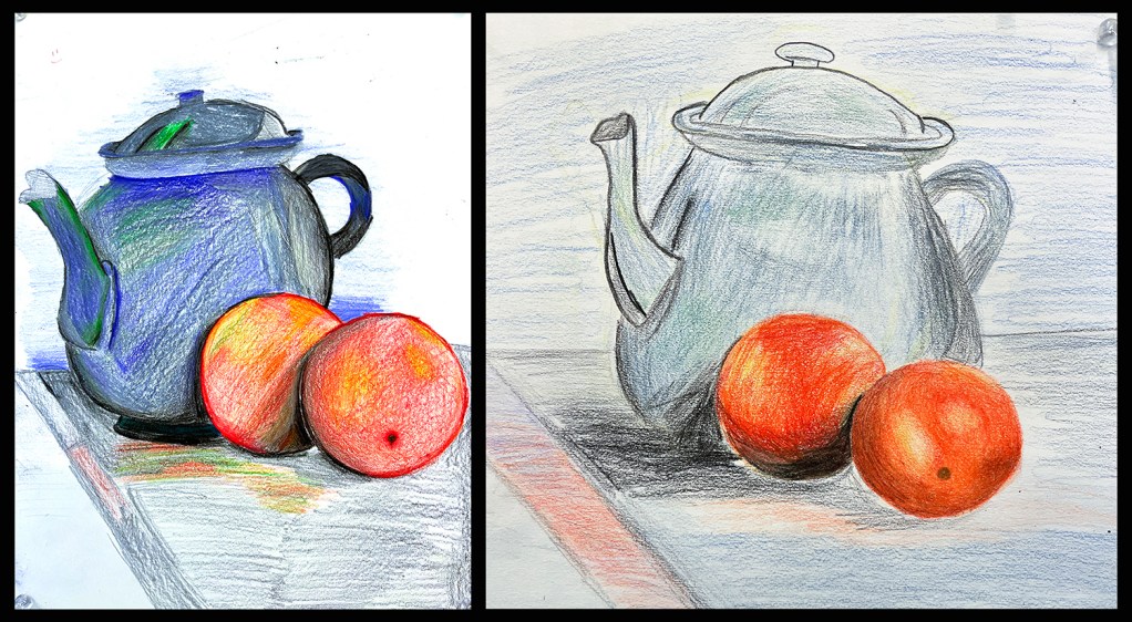 4th Grade – Still life with colored pencil techniques – In the K-8 Art ...