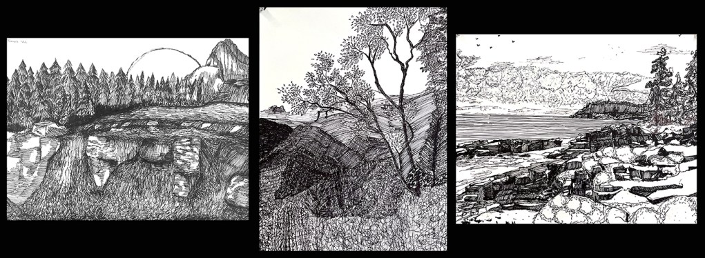 7th & 8th Grade Pen Drawing Techniques and Landscape Drawing – In the K ...