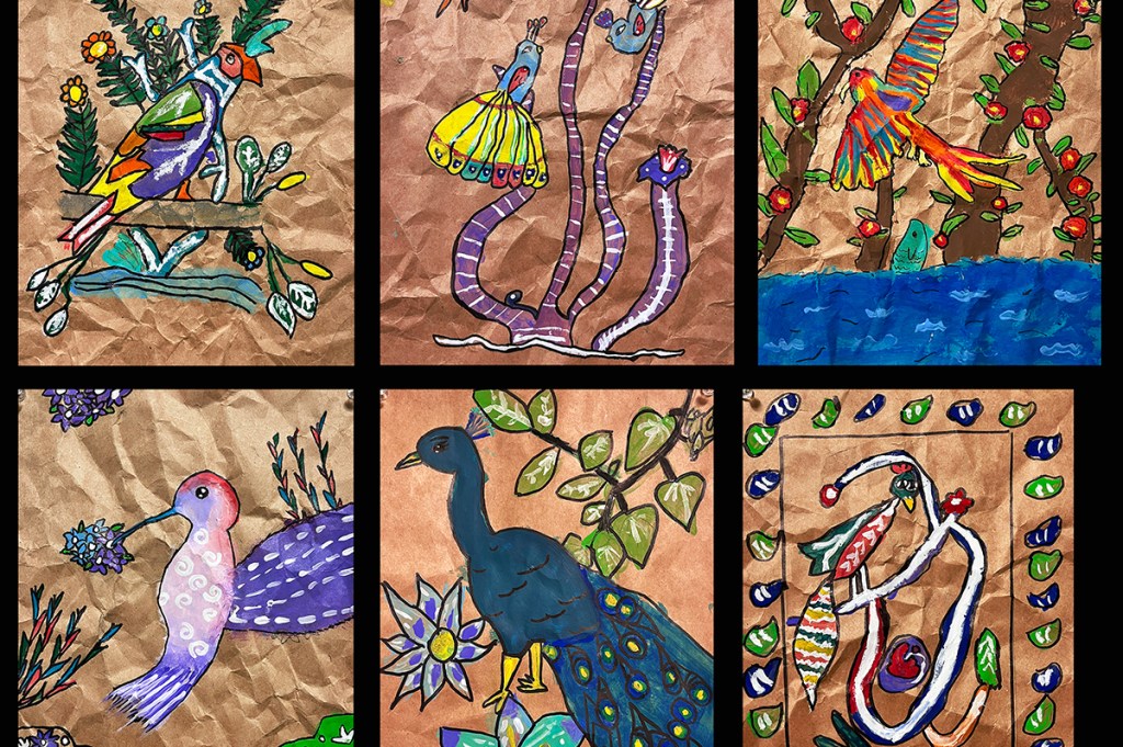 3rd Grade – Mexican Amate Paintings – In the K-8 Art Studio with Anita ...