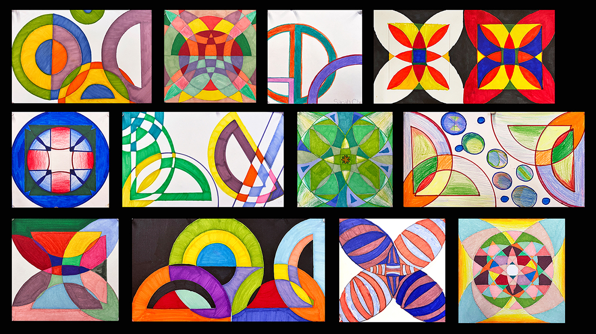 6th Grade – Frank Stella, Protractor Series Designs – In the K-8 Art ...