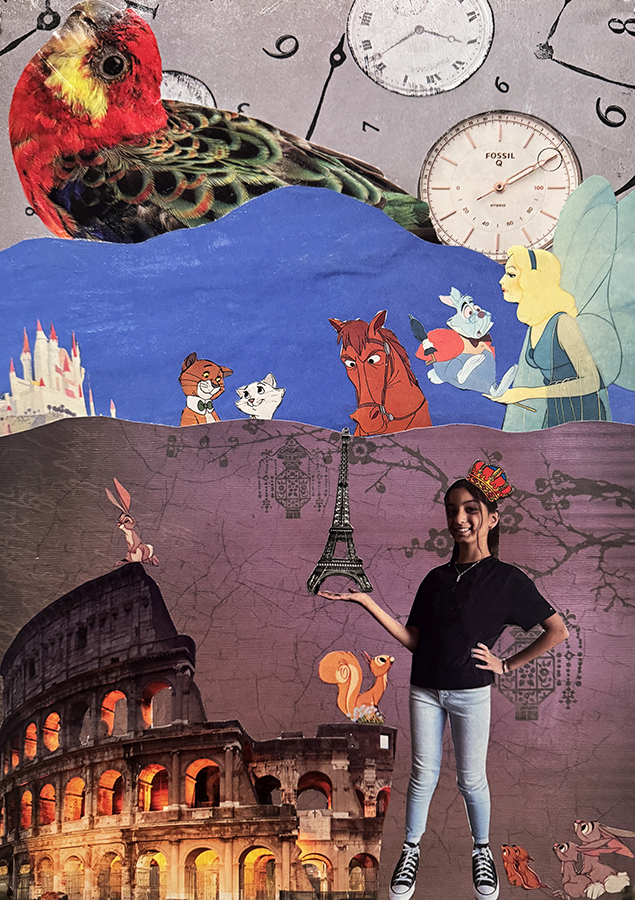 4th Grade Surrealist Collage – In the K-8 Art Studio with Anita Sagastegui