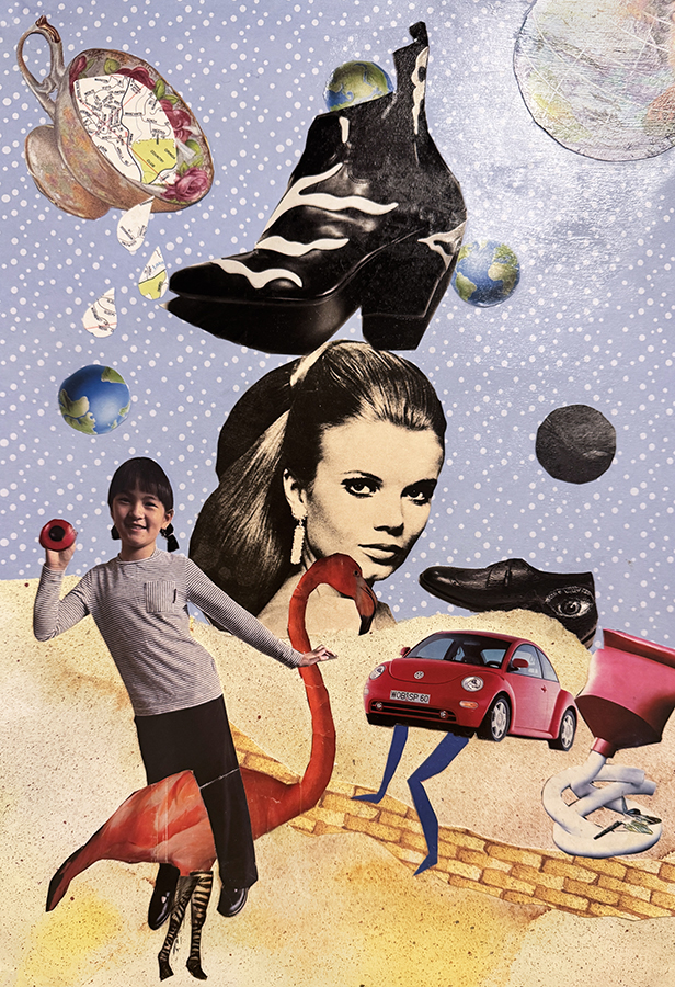 4th Grade Surrealist Collage – In the K-8 Art Studio with Anita Sagastegui