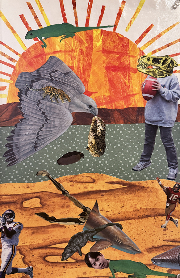 4th Grade Surrealist Collage – In the K-8 Art Studio with Anita Sagastegui