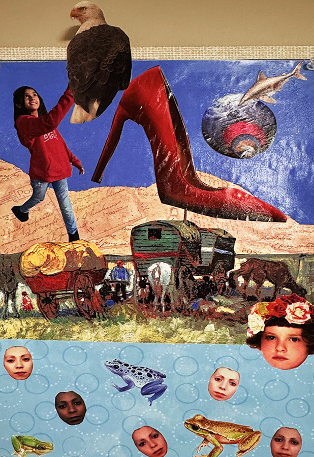 4th Grade Surrealist Collage – In the K-8 Art Studio with Anita Sagastegui