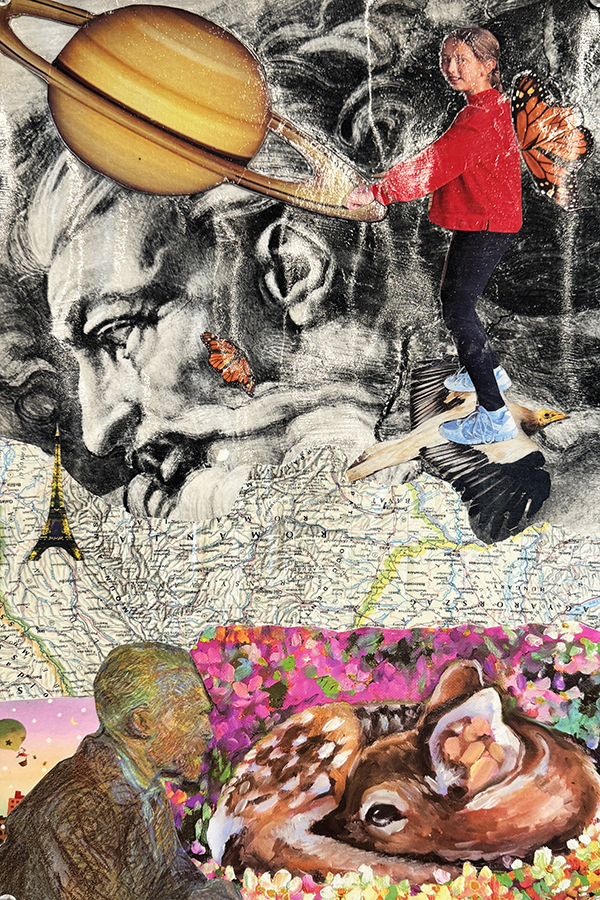 4th Grade Surrealist Collage – In the K-8 Art Studio with Anita Sagastegui