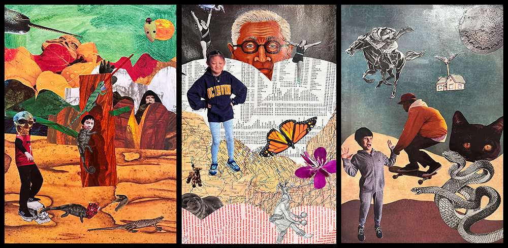4th Grade Surrealist Collage – In the K-8 Art Studio with Anita Sagastegui