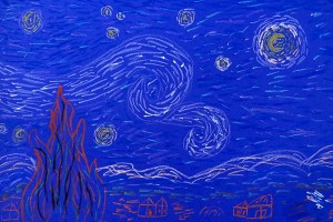 1st Grade – Recreating Vincent van Gogh’s Starry Night – In the K-8 Art ...